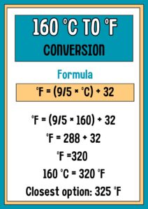 160 C to F - How To Convert • Recipes and Places