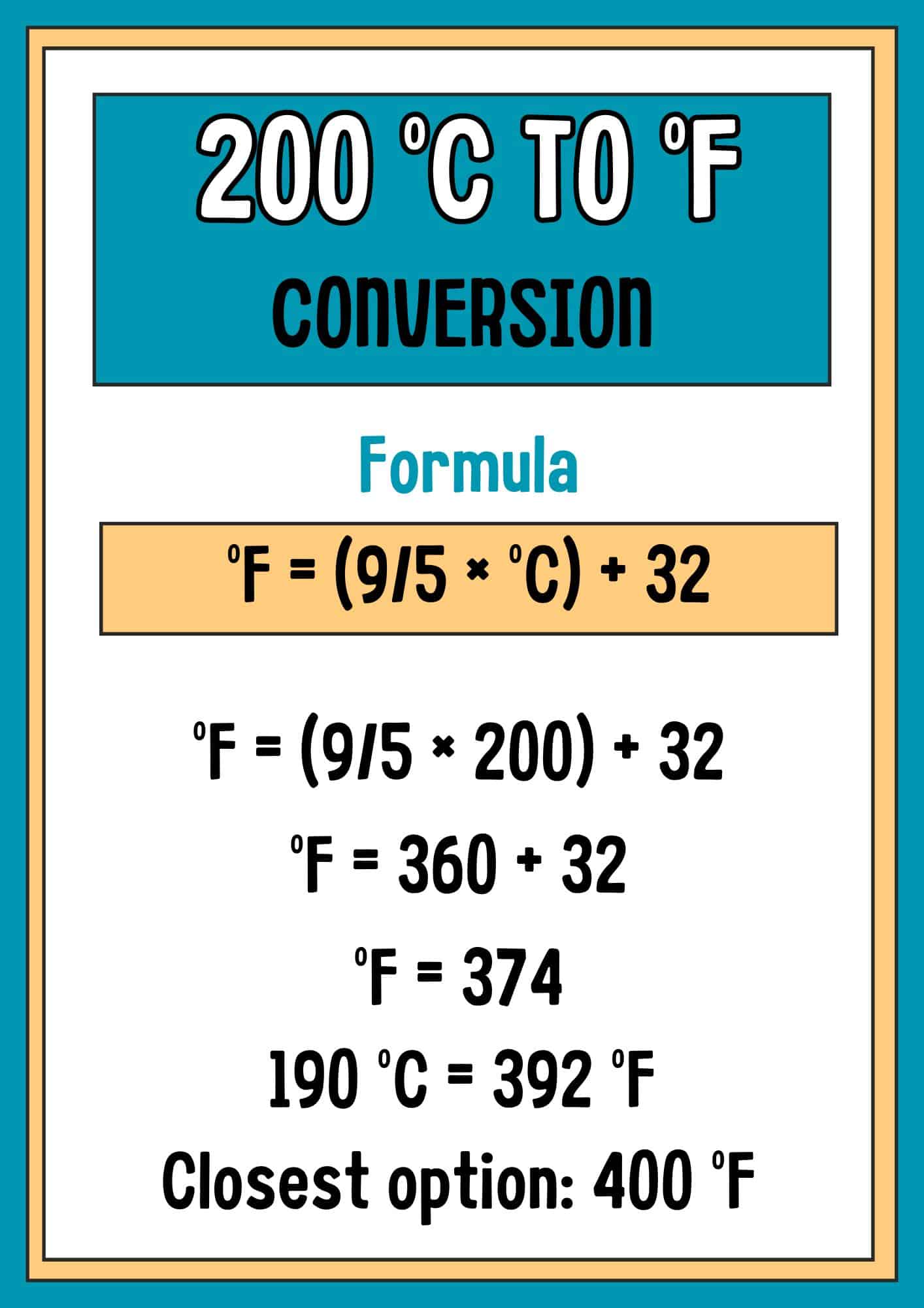 200 C to Fahrenheit - How To Convert • Recipes and Places