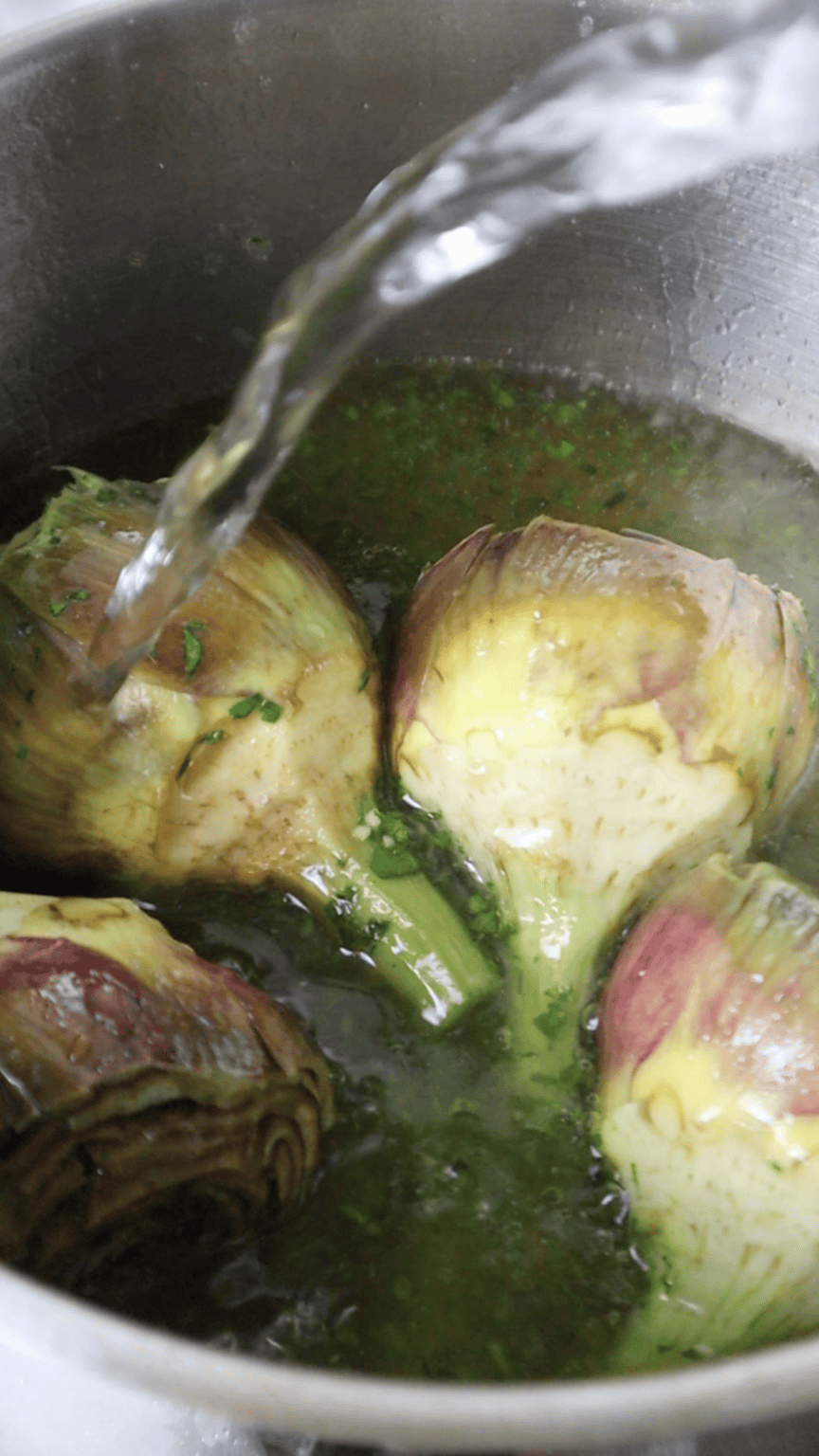 Carciofi Alla Romana Recipe: Braised Stuffed Artichokes • Recipes and ...