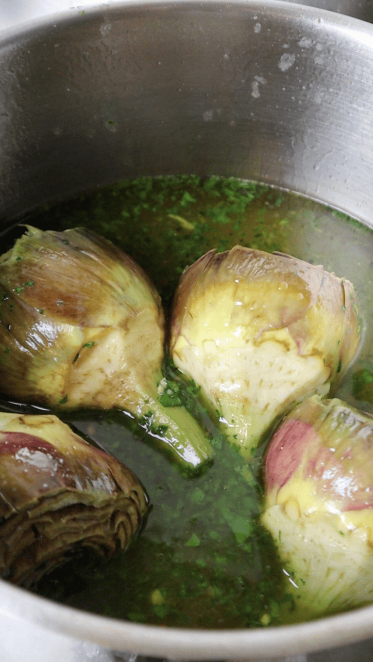 Carciofi Alla Romana Recipe: Braised Stuffed Artichokes • Recipes and ...